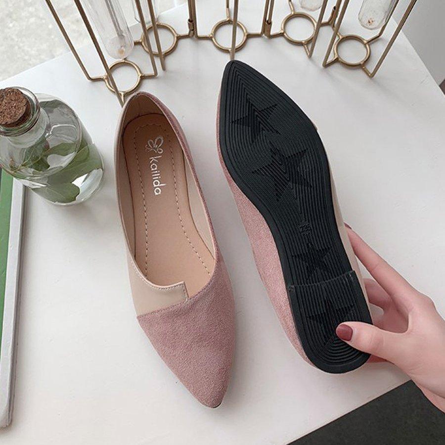 パンプス ぺたんこ レディース 配色靴 美脚 :yicd7-10001480:SGKオンラインストア - 通販 - Yahoo!ショッピング