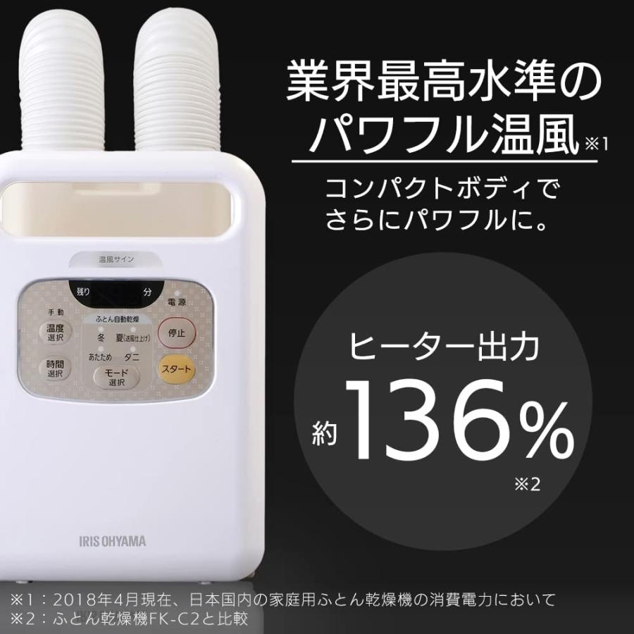 布団乾燥機 アイリスオーヤマ カラリエ ツインノズル 衣類乾燥機 KFK-W1-WP ホワイト 白 湿気 除湿 カビ 靴乾燥 ブーツ ダニ退治 布団ドライヤー : SG Line ヤフー店 ...