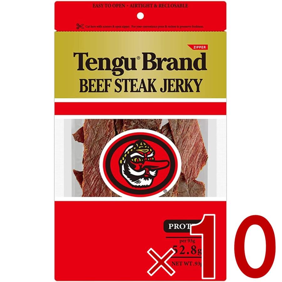 天狗 テング ビーフジャーキー レギュラー 93g おつまみ 送料無料 ビール プロテイン キャンプ お土産 日本酒 お酒 10個 : SG Line ヤフー店 - 通販 - Yahoo!ショッピング