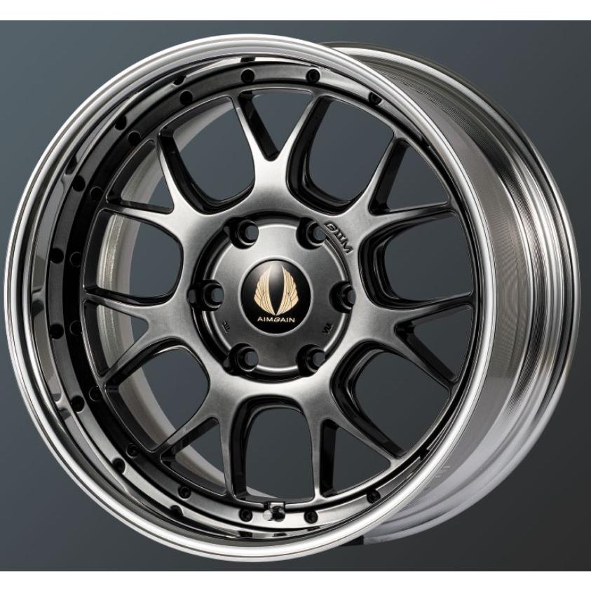 エイムゲイン(AIMGAIN) G2M ハイパーブラック 18インチ 【厳選輸入225/50R18ホイールタイヤセット】 200系ハイエースに ...