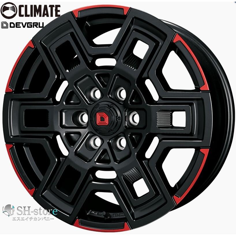 300系ランドクルーザー/LX(クライメイト/CLIMATE)デヴグルレッドライン18インチ【265/65R18ホイールタイヤセット】〈タイヤ ...
