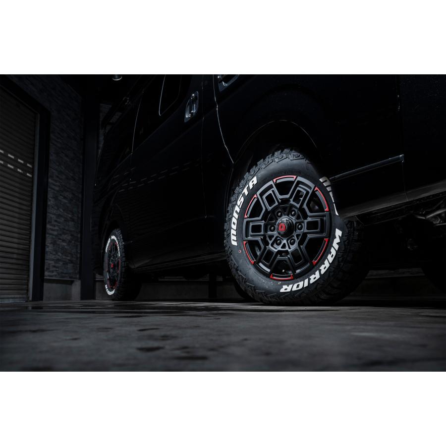 300系ランドクルーザー/LX(クライメイト/CLIMATE)デヴグルレッドライン18インチ【265/65R18ホイールタイヤセット】〈タイヤ ...