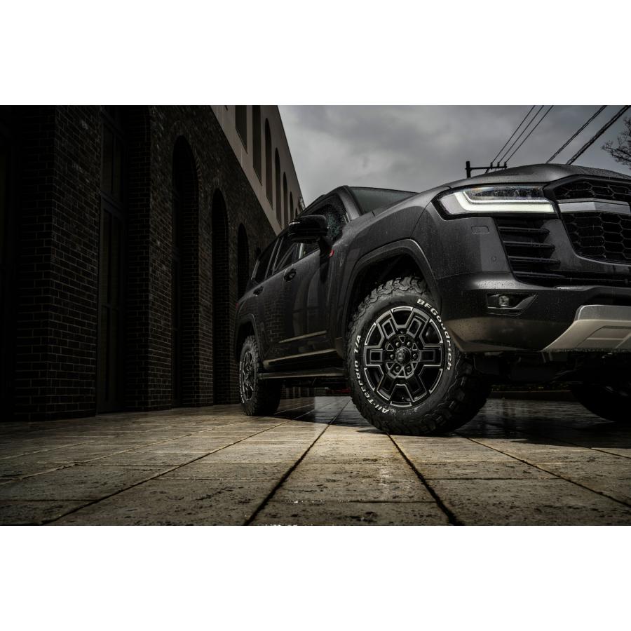 300系ランドクルーザー/LX(クライメイト/CLIMATE)デヴグルレッドライン18インチ【265/65R18ホイールタイヤセット】〈タイヤ ...