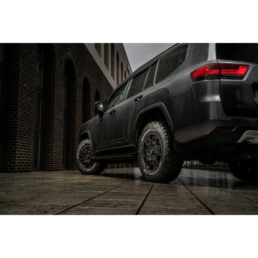 300系ランドクルーザー/LX(クライメイト/CLIMATE)デヴグルレッドライン18インチ【265/65R18ホイールタイヤセット】〈タイヤ ...