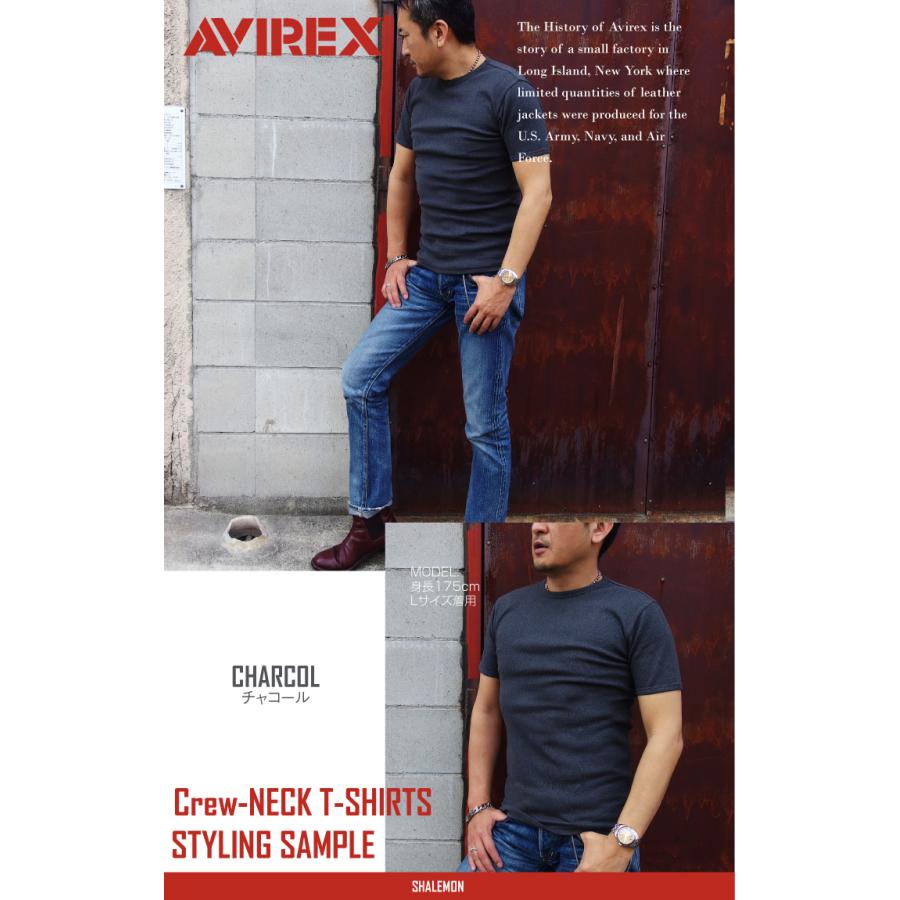 AVIREX アビレックス ( Vネック クルーネック 半袖 Tシャツ 限定ハンドタオル付) アヴィレックス 男性 メンズ 定番 プレゼント (品番6143501-V)(品番6143502-C ...