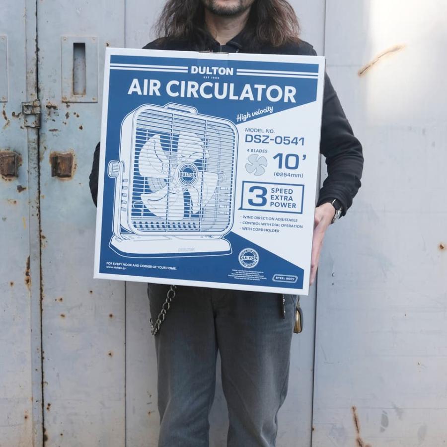 DULTON AIR CIRCULATOR [CR/BK] サーキュレーター W38×H40cm 風量3段階 角度調整 置き型 インダストリアル アメリカン 植物 無骨 四角 黒 シルバー ...