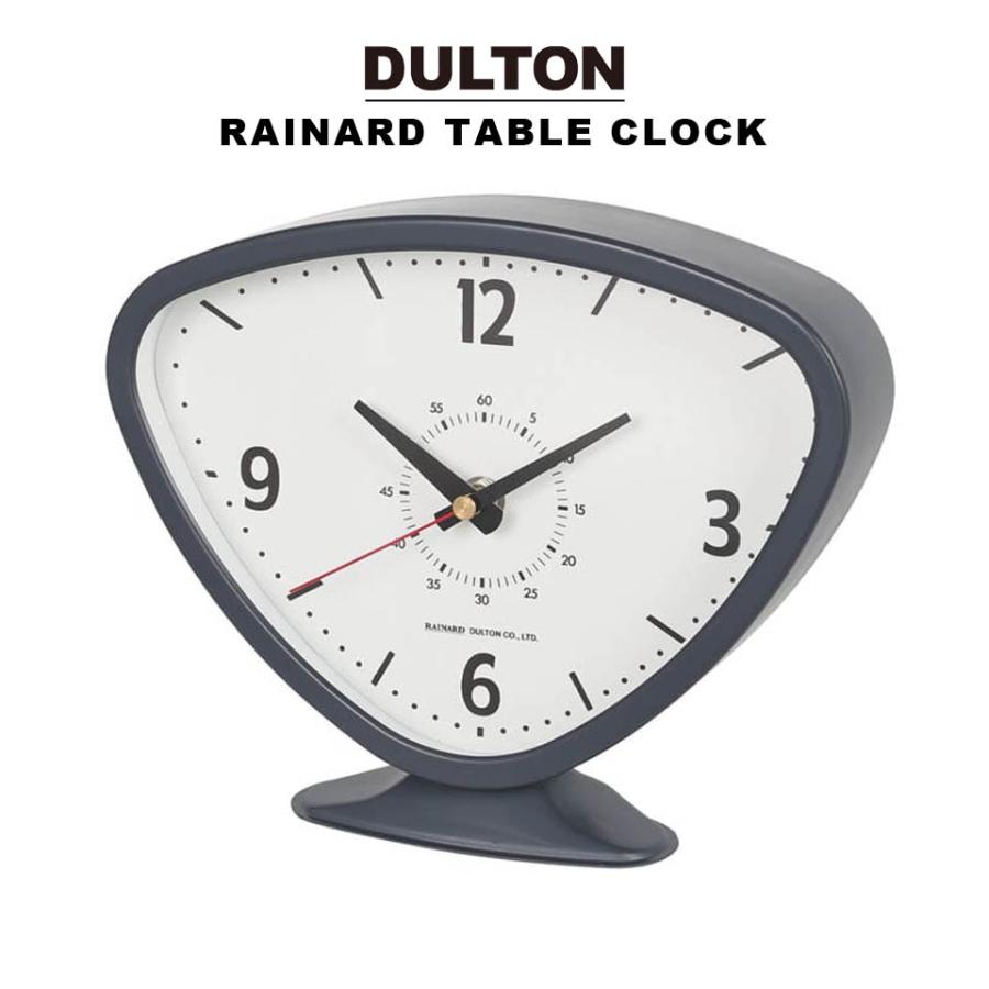 DULTON RAINARD TABLE CLOCK【レイナードテーブルクロック】 置き時計 アナログ グレー シンプル レトロ モダン ミッドセンチュリーおしゃれ 新生活 引越祝 ギフト ...