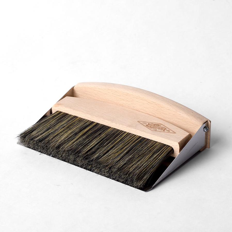 DESKTOP BRUSH SET【デスクトップブラシセット】 16cm×11cm 卓上 ブラシ ウッド スチール アイアン 豚毛 シンプル ...