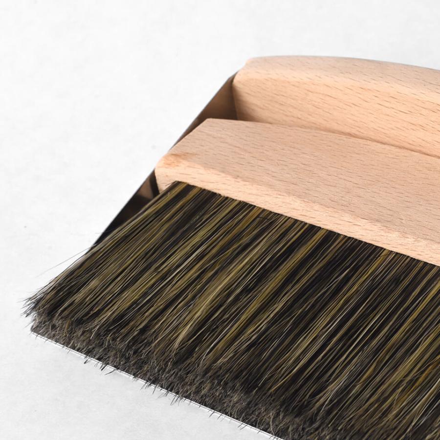 DESKTOP BRUSH SET【デスクトップブラシセット】 16cm×11cm 卓上 ブラシ ウッド スチール アイアン 豚毛 シンプル ...