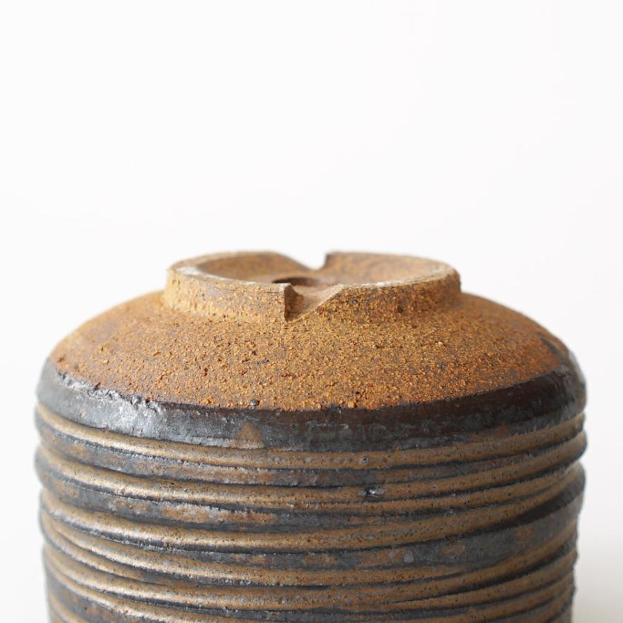 美濃焼 MATCHA-POT【 Bronze 】ブロンズ φ12×H8cm 植木鉢 受皿付 4号 シンプル 陶器 おしゃれ アガベ ブロンズ釉 ...