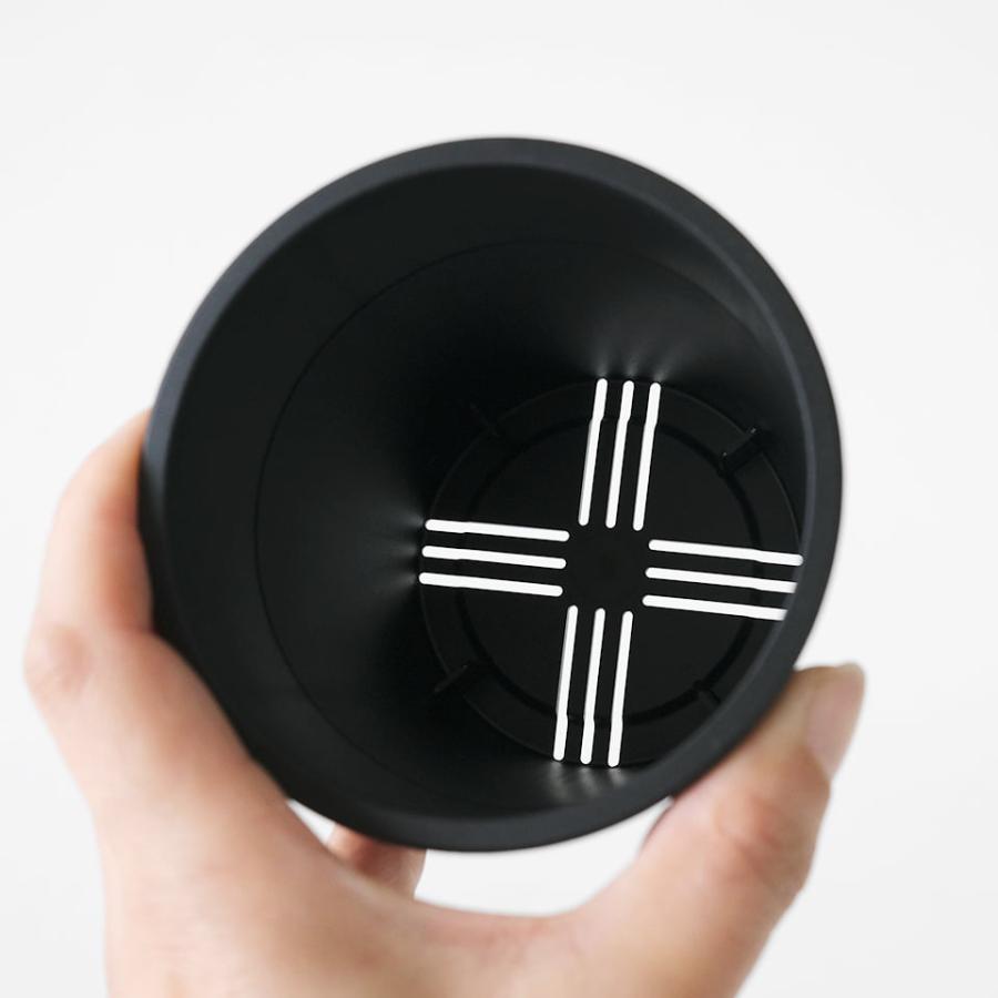 Maceta - Plastic Pot BasicLong【Size4】Φ88mm×H99mm 内径80mm マセタ プラ鉢 長鉢 深鉢 植木鉢 黒 マット 艶消し 排水性 おしゃれ 室内 ...