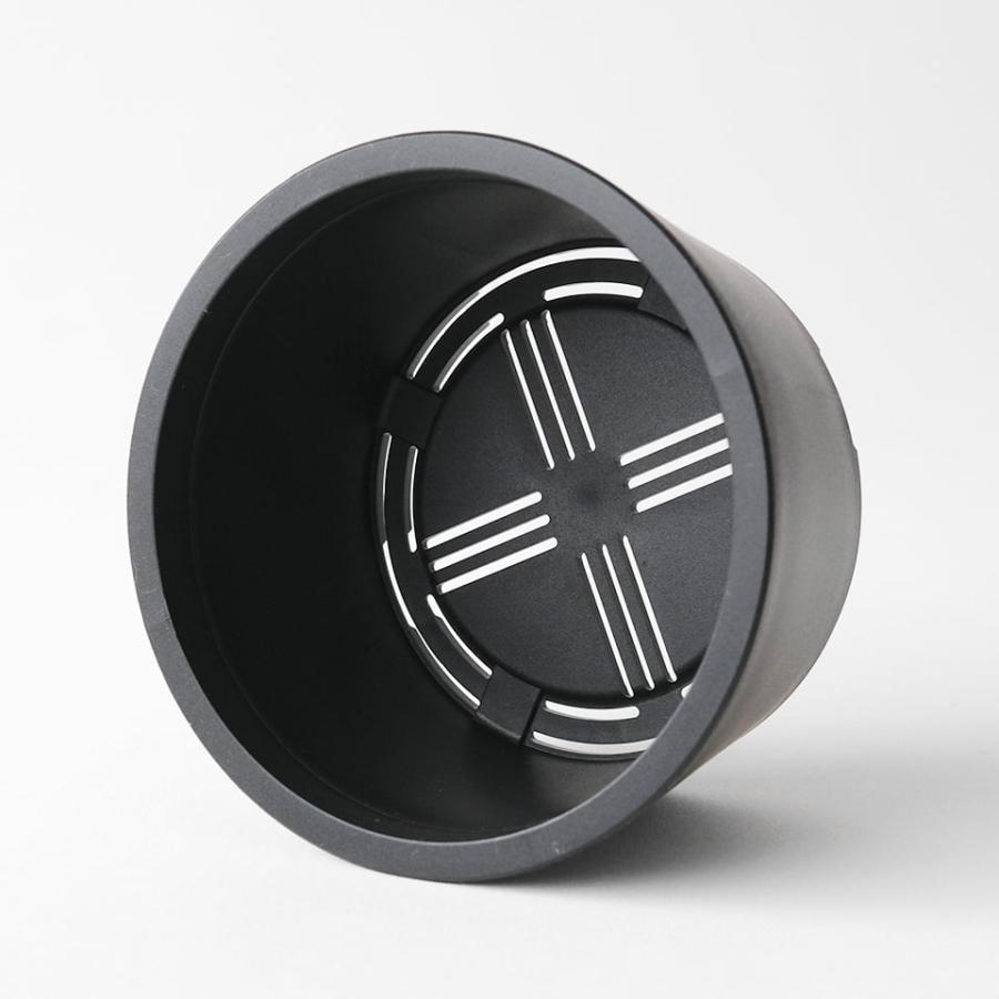 Maceta PlasticPot／BasicLow【Size4】Φ110.5mm×H59.5mm 内径99mm マセタ プラ鉢 植木鉢 黒 マット 艶消し 排水性 おしゃれ 室内 浅鉢 3. ...