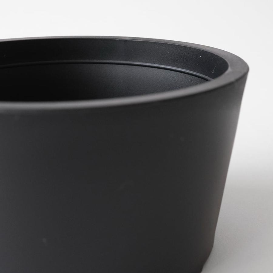 Maceta PlasticPot／BasicLow【Size4】Φ110.5mm×H59.5mm 内径99mm マセタ プラ鉢 植木鉢 黒 マット 艶消し 排水性 おしゃれ 室内 浅鉢 3. ...