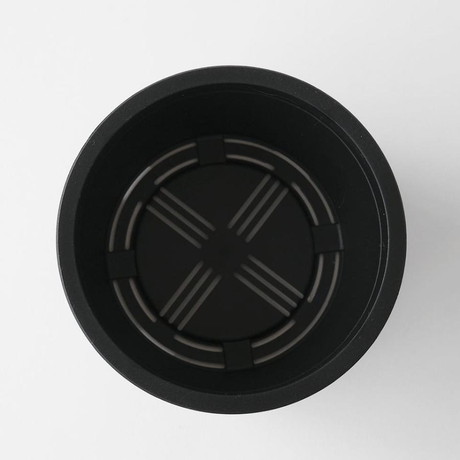 Maceta PlasticPot／BasicLow【Size4】Φ110.5mm×H59.5mm 内径99mm マセタ プラ鉢 植木鉢 黒 マット 艶消し 排水性 おしゃれ 室内 浅鉢 3. ...