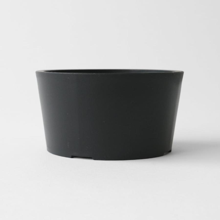 Maceta PlasticPot／BasicLow【Size4】Φ110.5mm×H59.5mm 内径99mm マセタ プラ鉢 植木鉢 黒 マット 艶消し 排水性 おしゃれ 室内 浅鉢 3. ...