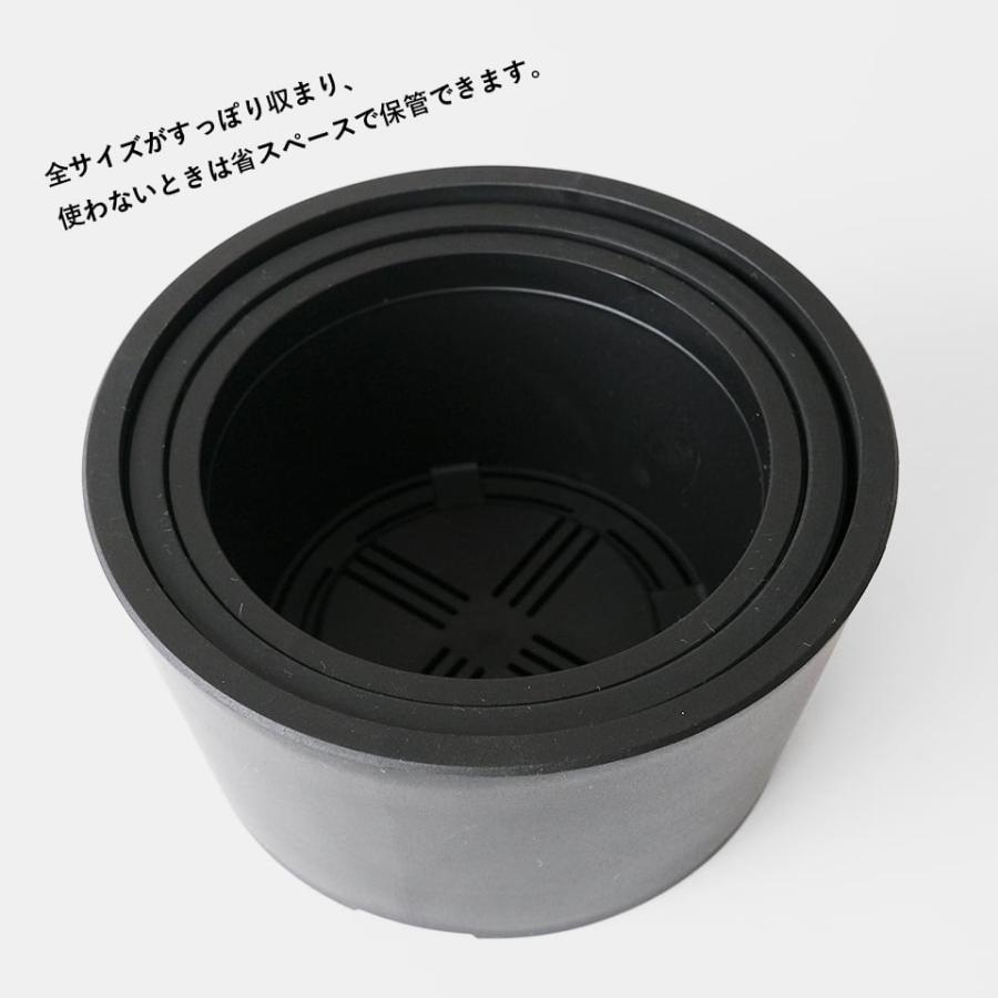 Maceta PlasticPot／BasicLow【Size5】Φ124mm×H66mm 内径111mm マセタ プラ鉢 植木鉢 黒 マット 艶消し 排水性 おしゃれ 室内 浅鉢 4号 実生 ...