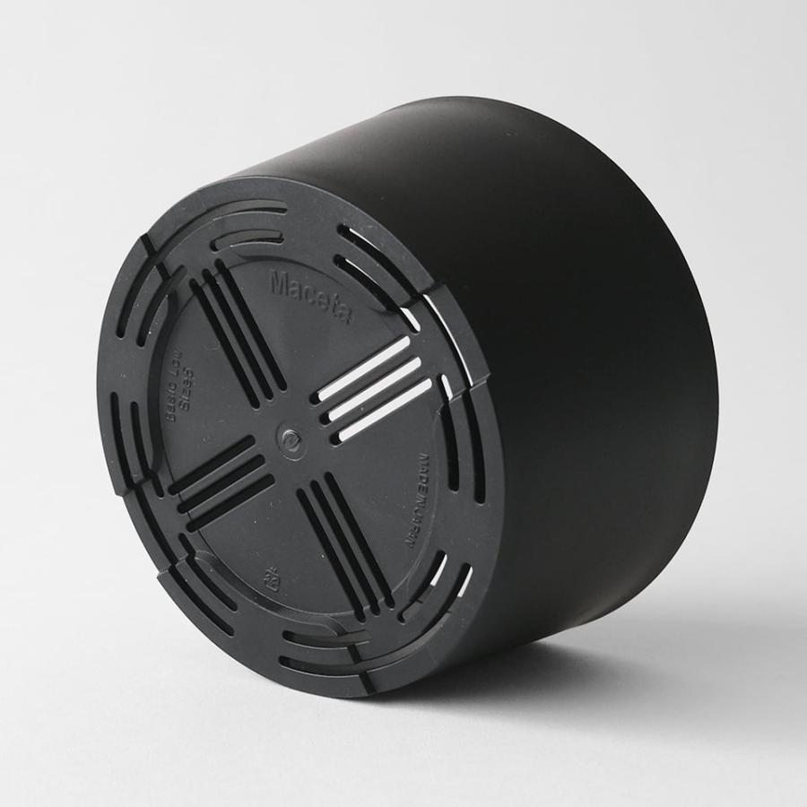 Maceta PlasticPot／BasicLow【Size5】Φ124mm×H66mm 内径111mm マセタ プラ鉢 植木鉢 黒 マット 艶消し 排水性 おしゃれ 室内 浅鉢 4号 実生 ...