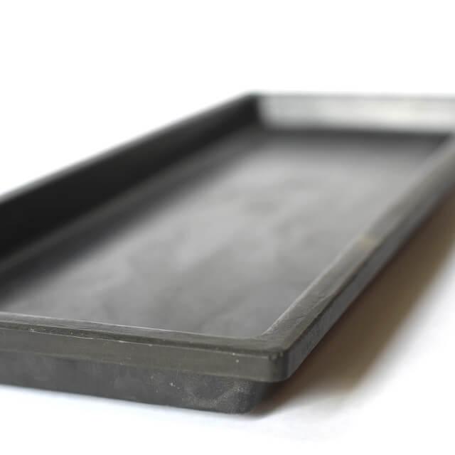 BLACK PLASTIC SAUCER【RECTANGLE 51】 51cm ブラックポット 受け皿 ソーサー おしゃれ かっこいい 四角 ...