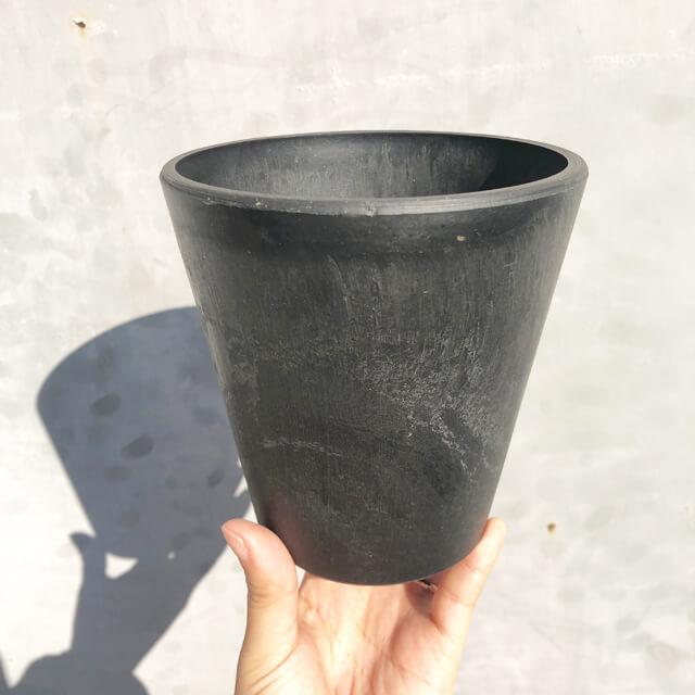 BLACK PLASTIC POT【TALL TYPE】12.7cm×12.7cm 黒 プラ鉢 4号 植木鉢 ブラックポット おしゃれ かっこいい 厚い 深型 長鉢 トール marvista ...