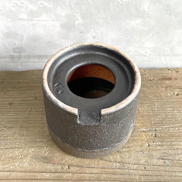 KAMIYAMA ZUNDO LOW POT【金彩 4号LOW】11cm×8.5cm かみ山陶器 植木鉢 寸胴 ロー 信楽焼 浅鉢 底穴大きい おしゃれ かっこいい アガベ コーデックス ...