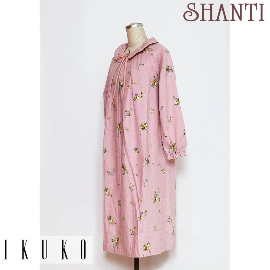 IKUKOイクコ コットン綾ネル バラ花柄プリント ピンク かぶり長袖ネグリジェ IKUKO-MN180FK2-02 : ikuko-mn180fk2-02 : SHANTI - 通販 ...