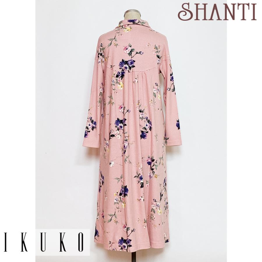 IKUKOイクコ コットンスムース起毛 バラ花柄プリント ピンク 半開ネグリジェ IKUKO-QN190gk-02 : SHANTI - 通販 - Yahoo!ショッピング