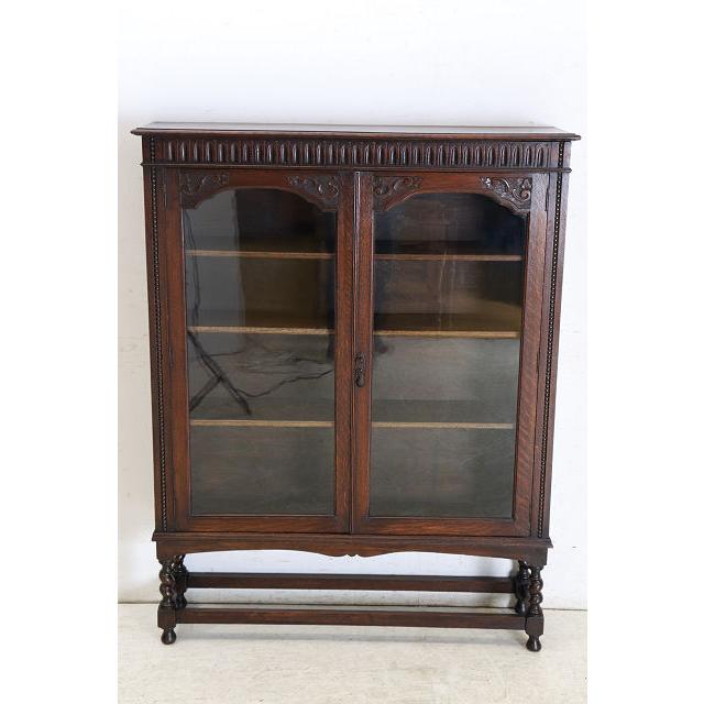 bk-37 1920年代イギリス製アンティーク ソリッドオーク バリーシュガーツイスト ブックケース 無垢材 書棚 本棚 本箱 送料無料 ...