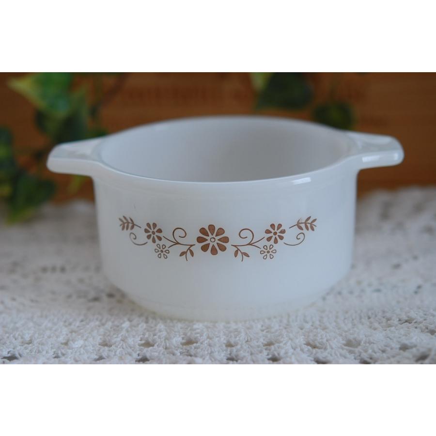 PYREX Termocrisa PYR-O-REY ターモクリサ キャセロール Brown Floral メキシコ アンティーク 食器 耐熱 ...
