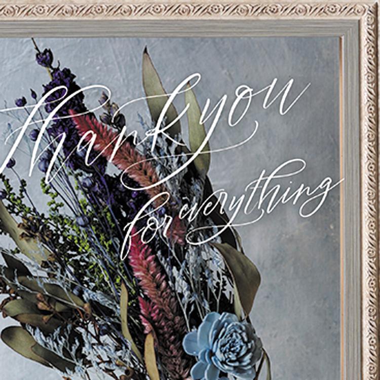 親ギフト ドライフラワー 花束 付き サンキュー フレームアート ブルー 両親 花束贈呈 結婚式 : kp-pm-p7-jp035 : 幸せデリバリー - 通販 - Yahoo!ショッピング