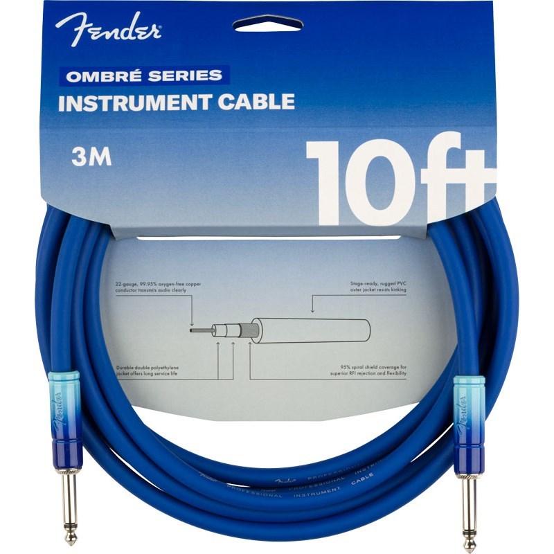 Fender USA Ombre Series Instrument Cable 10feet (Belair Blue ...