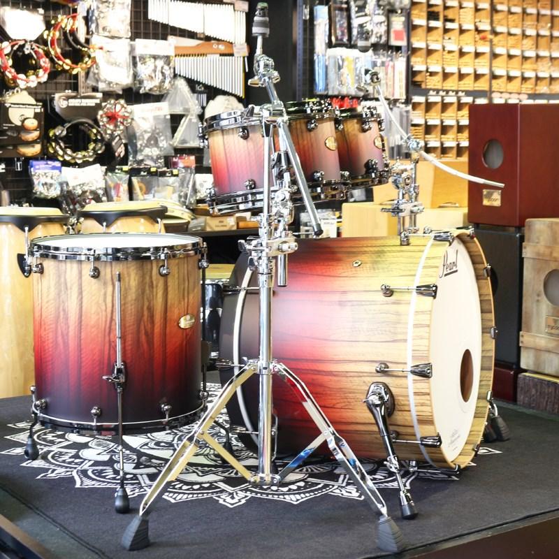 Pearl Masterworks 4pc Drum Kit [BD22，FT16，TT12，TT10] -Matte Red Fade ...