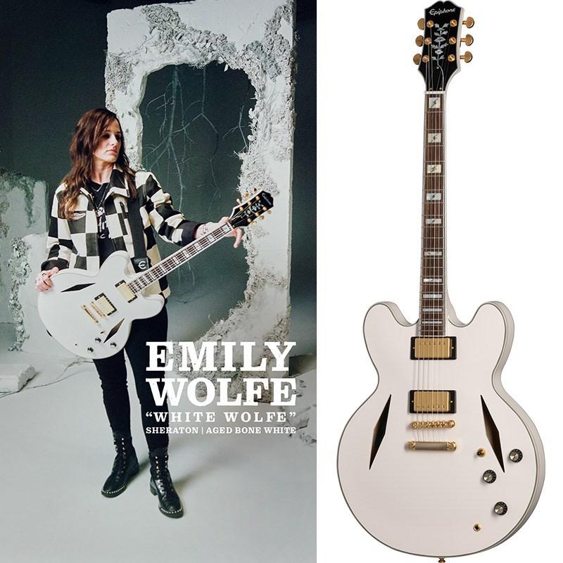 Epiphone Emily Wolfe White Sheraton (Aged Bone White)[特価] : 渋谷イケベ楽器村 ...