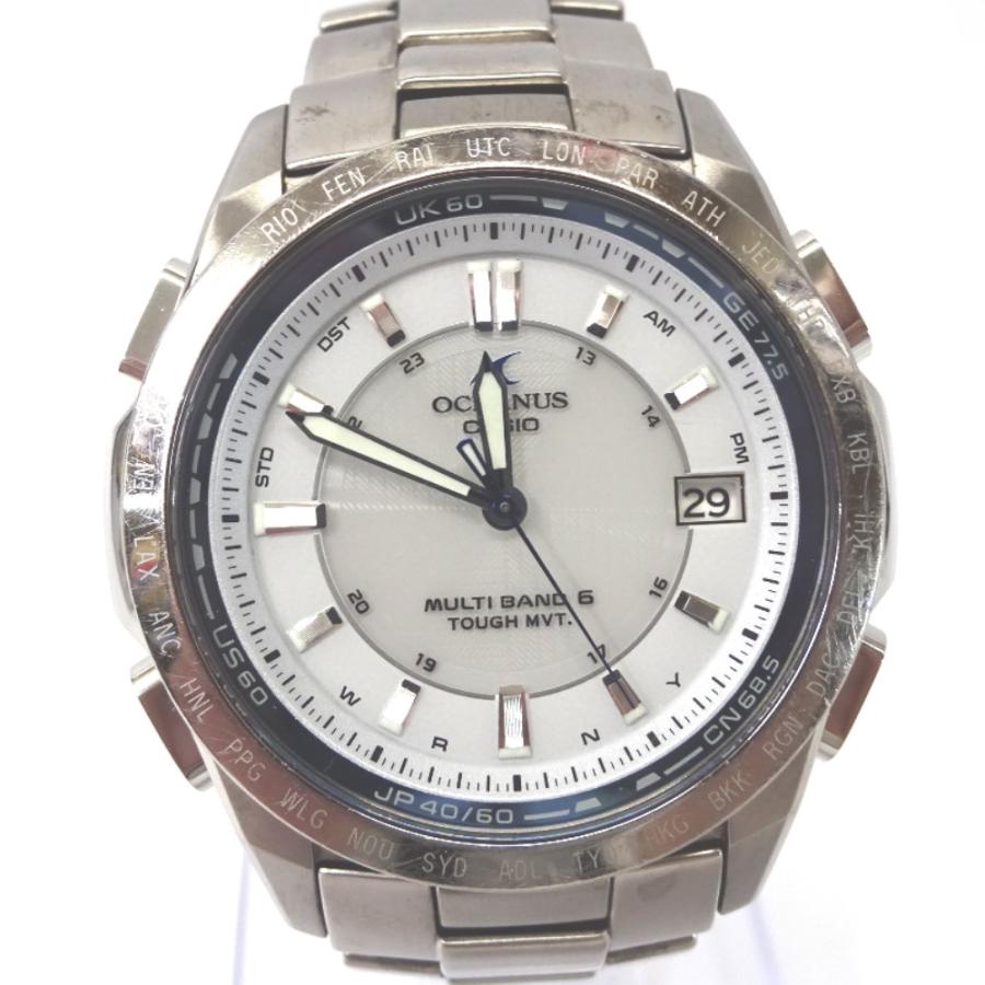 CASIO Ft577661 カシオ 腕時計 オシアナス OCEANUS OCW-T100 ソーラー 白文字盤 メンズ 中古 : 質みなみ ...
