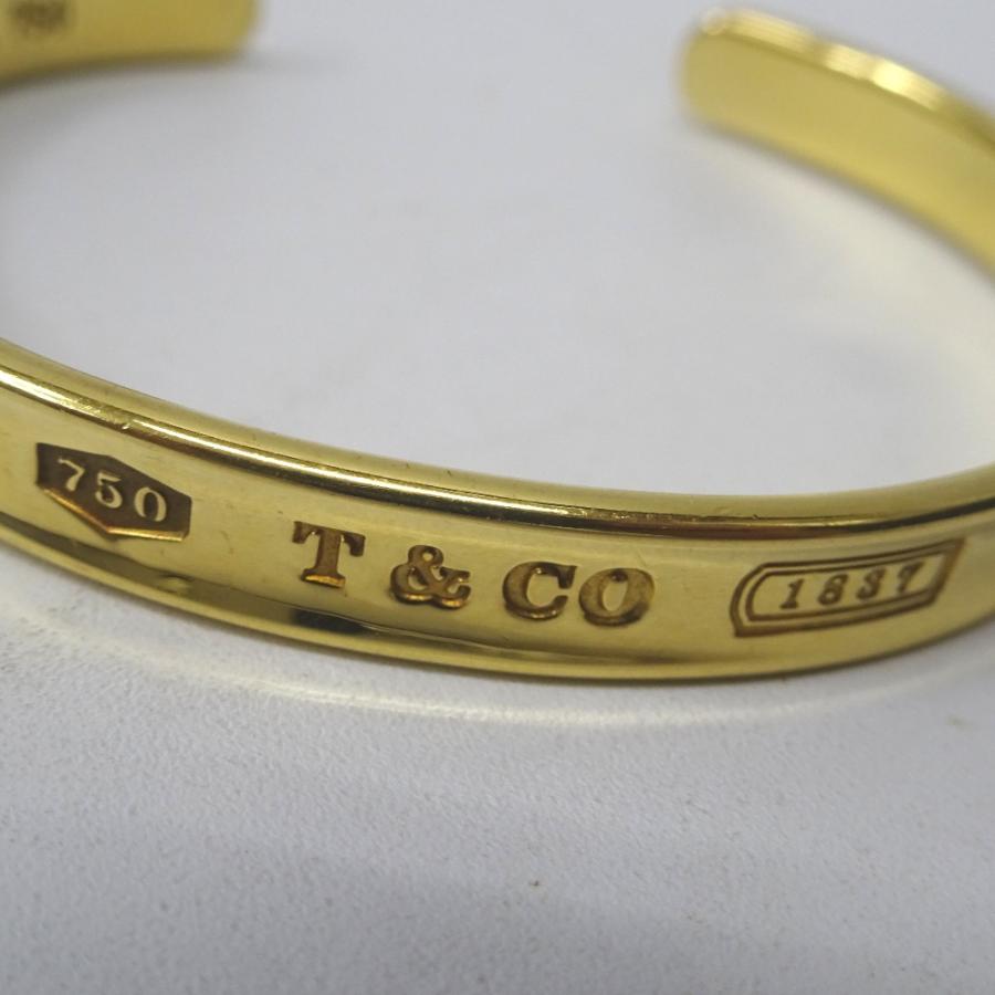 TIFFANY&Co. Ft595301 ティファニー バングル オープン ブレスレット 1837 K18 750 レディース 中古 : 質みなみ ヤフーショッピング店 - 通販 ...