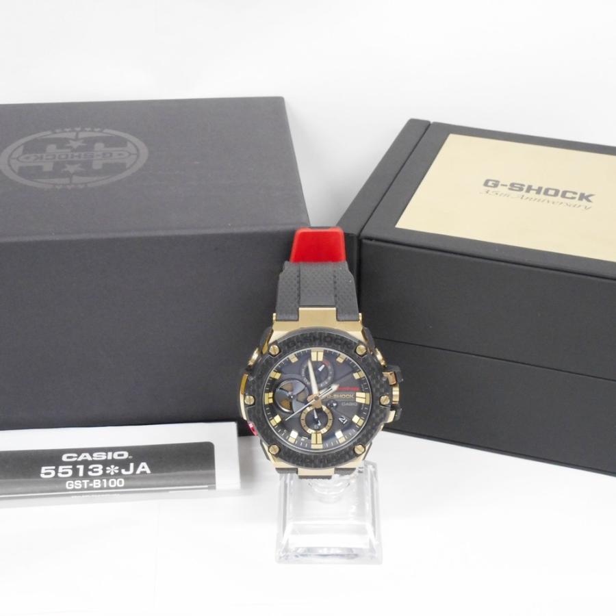 ID6511 CASIO カシオ Bluetooth搭載タフネスクロノグラフ GST-B100TFB-1AJR 腕時計 メンズ 超美品【質 ...