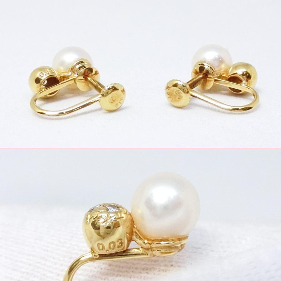 TASAKI 【送料無料】タサキ真珠 K18 パール6.2mm ダイヤモンド イヤリング ★新品仕上げ済美品★ : 質 西垣 ヤフーショッピング店 - 通販 - Yahoo!ショッピング
