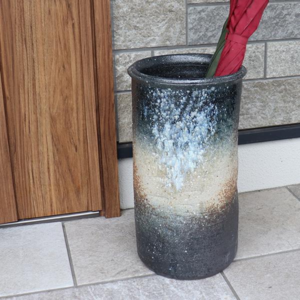 傘立て 陶器 おしゃれ 信楽焼 かさたて 和風 傘入れ モダン 玄関 新築祝 スリム ギフト シンプル 古信楽三彩傘立て kt-0346 : しがらき - 通販 - Yahoo!ショッピング