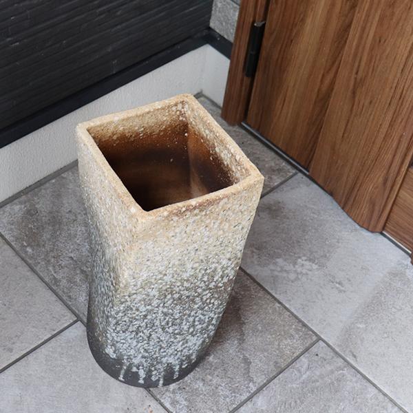 傘立て 陶器 おしゃれ 信楽焼 かさたて 和風 傘入れ モダン 玄関 新築祝 スリム ギフト シンプル 白窯変ひねり傘立て kt-0348 : しがらき - 通販 - Yahoo!ショッピング