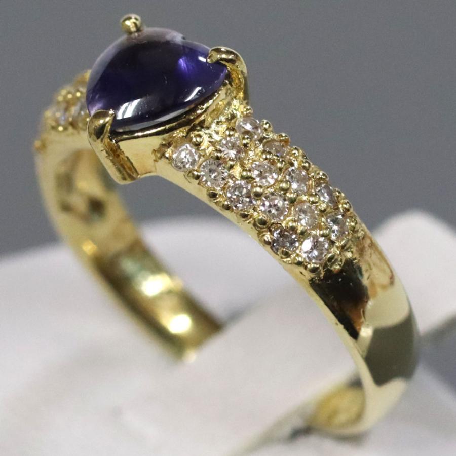 K18アイオライトダイヤモンドリング 0.57 D0.22 3.3g #11.5 : 23036057 : 鴫原質店 - 通販 - Yahoo!ショッピング