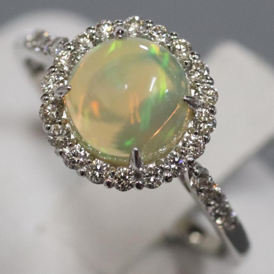 Pt900オパールダイヤモンドリング O0.86 D0.26 3.1g #12 : 鴫原質店 - 通販 - Yahoo!ショッピング