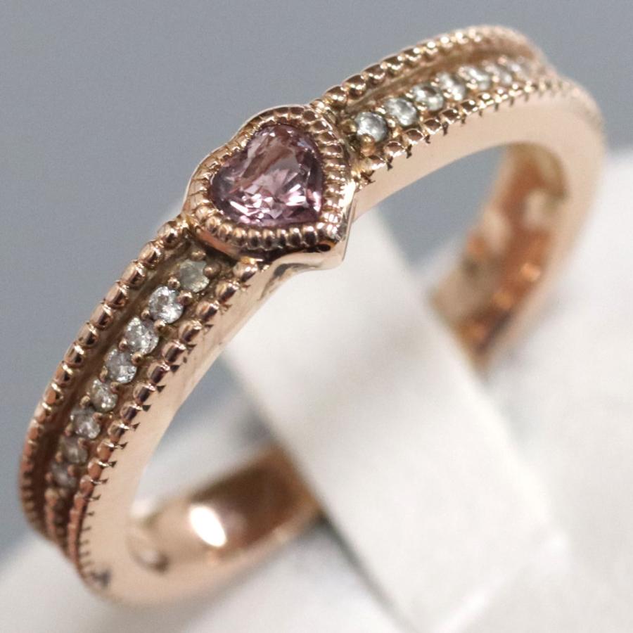 K18PGピンクサファイアダイヤモンドリング S0.282 D0.08 3.5g #12 : 鴫原質店 - 通販 - Yahoo!ショッピング