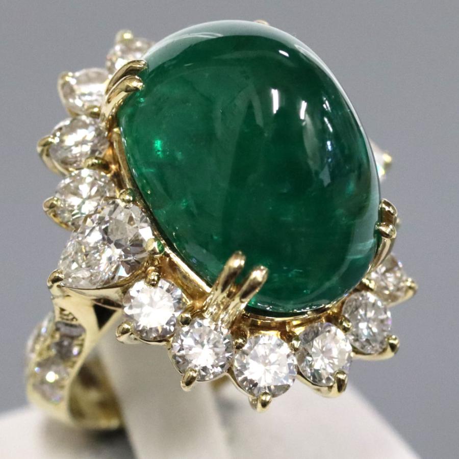 K18エメラルドダイヤモンドリング E23.29 D4.60 20.9g #14 : 鴫原質店 - 通販 - Yahoo!ショッピング