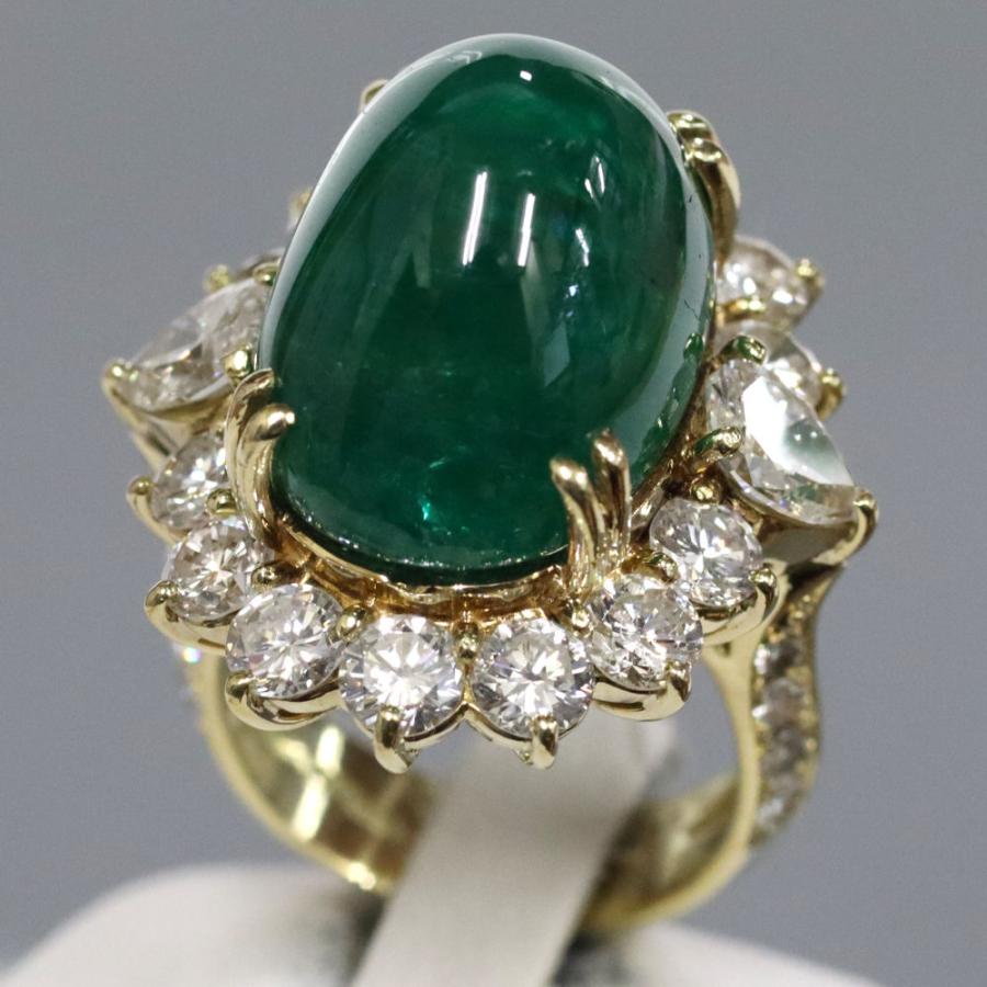K18エメラルドダイヤモンドリング E23.29 D4.60 20.9g #14 : 鴫原質店 - 通販 - Yahoo!ショッピング