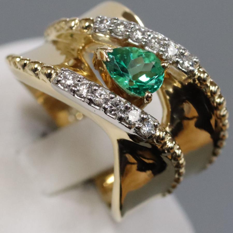 山本真理 K18/Pt900エメラルドダイヤモンドリング E0.51 D0.21 11.7g #12 :24046018:鴫原質店 - 通販 - Yahoo!ショッピング