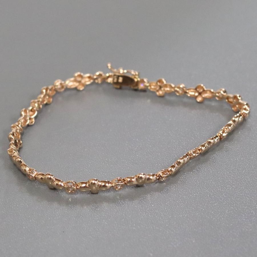 K18PGダイヤモンドブレスレット D0.22 9.5g : 24066038 : 鴫原質店 - 通販 - Yahoo!ショッピング