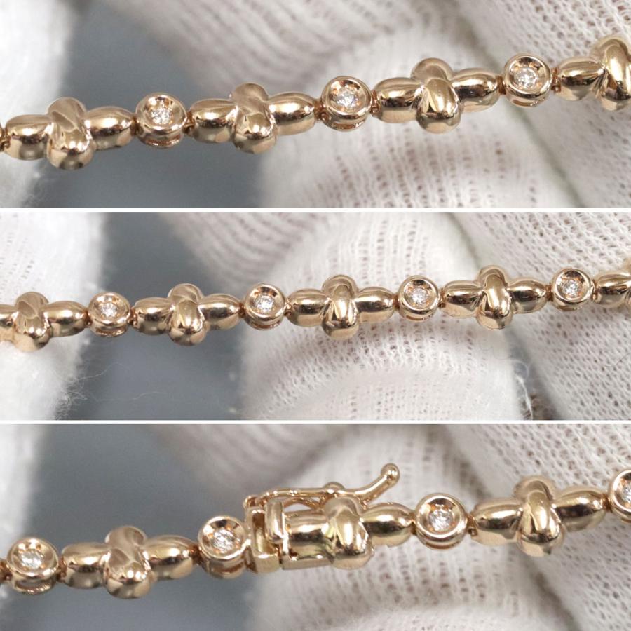 K18PGダイヤモンドブレスレット D0.22 9.5g : 24066038 : 鴫原質店 - 通販 - Yahoo!ショッピング