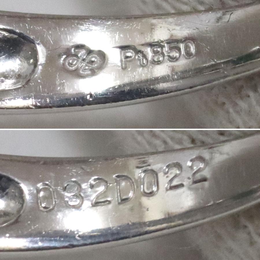 Pt850エメラルドダイヤモンドリング E0.32 D0.22 4.8g #15 : 鴫原質店 - 通販 - Yahoo!ショッピング