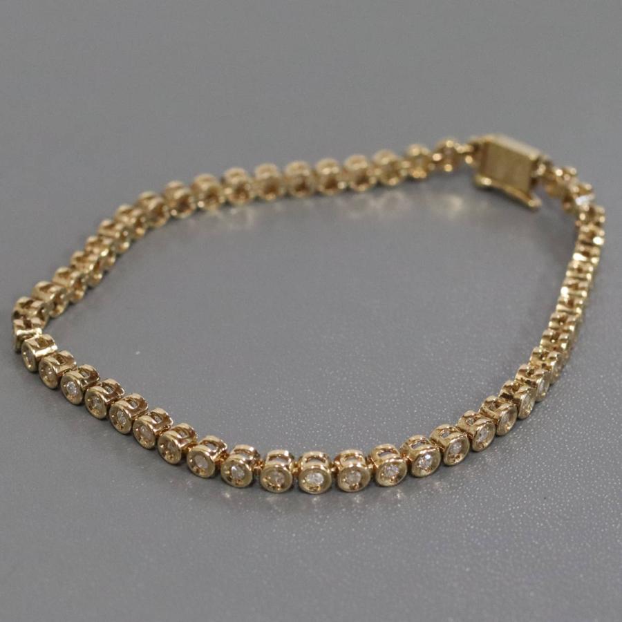 K18テニスブレスレット ダイヤモンド D1.02 10.8g イエローゴールド : 鴫原質店 - 通販 - Yahoo!ショッピング