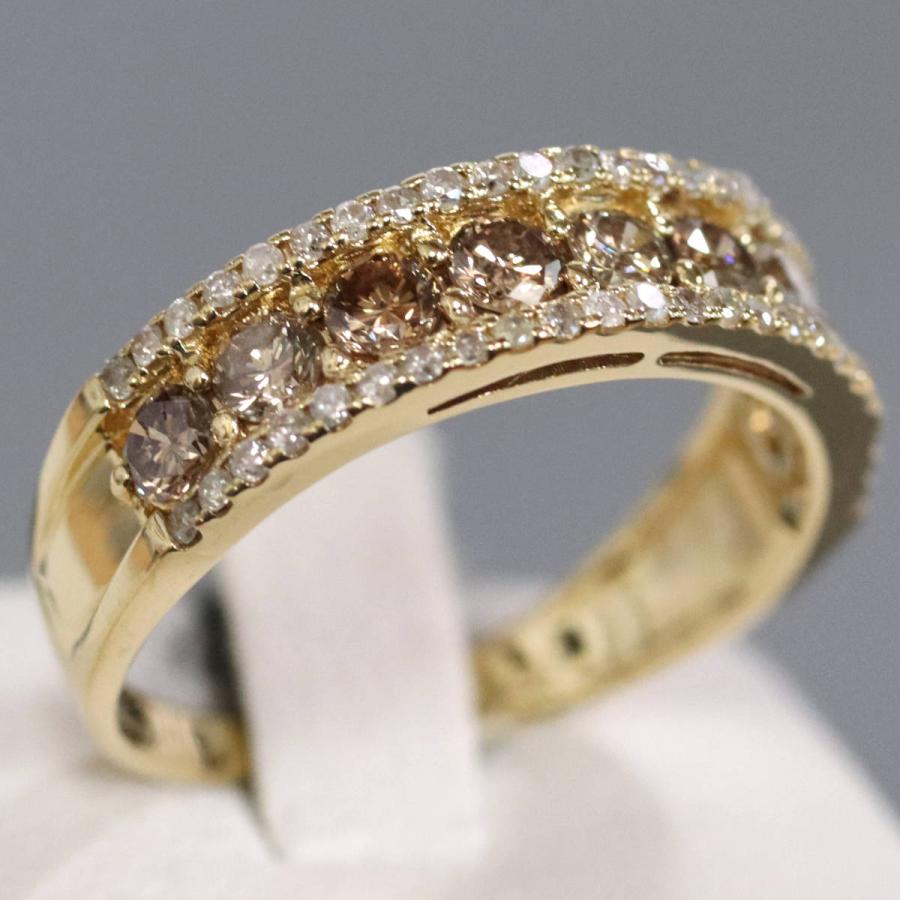 K18ブラウンダイヤモンドリング D0.80 D0.20 4.3g #16 イエローゴールド : 鴫原質店 - 通販 - Yahoo!ショッピング