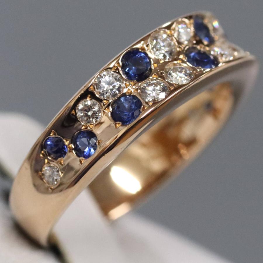 K18PGサファイアダイヤモンドリング S0.40 D0.36 4.9g #12 ピンクゴールド 青 : 鴫原質店 - 通販 - Yahoo!ショッピング